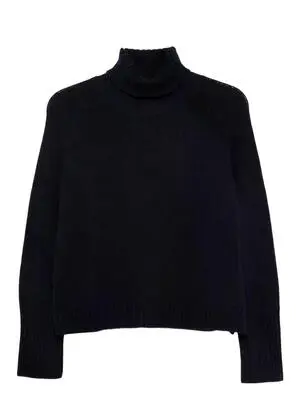 BASE MILANO Roll-neck Raglan-sleeve Sweater - Blue