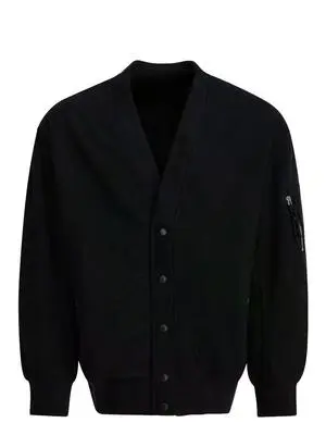 Comme Des Garçons Zip-pocket Press-stud Cardigan - Black