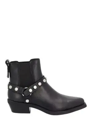 Ash Logan Stud-embellished Chelsea Boots - Black