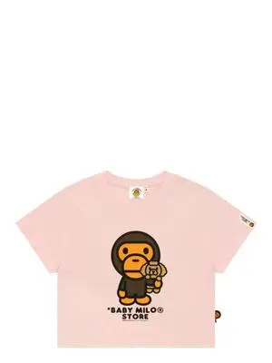 A BATHING APE Baby Milo Graphic-print T-shirt - Pink