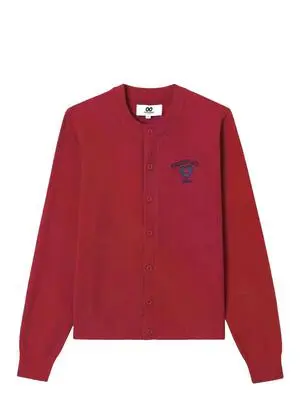 CHOCOOLATE Logo-embroidered Knit Cardigan - Red