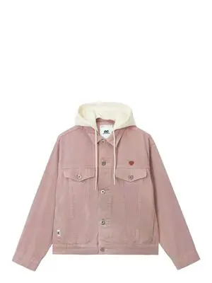 CHOCOOLATE Hooded Denim Jacket - Pink