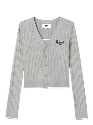 CHOCOOLATE Cable-knit Layered Cardigan Set
