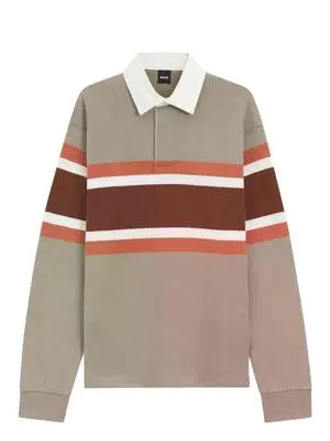 BOSS Timeless Polo Shirt In Breathable Cotton - Neutrals