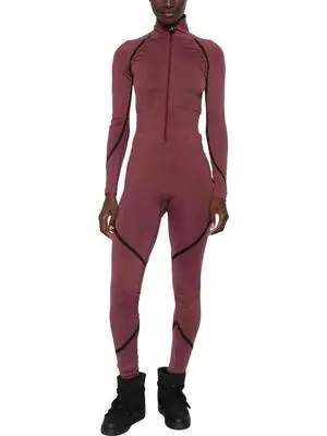 Perfect Moment Seamless Panelled Ski Jumpsuit - Red