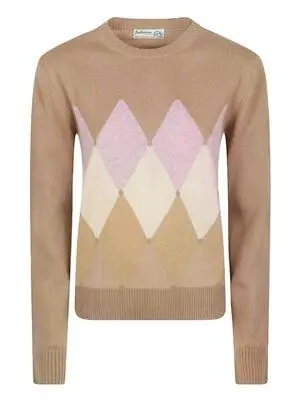 BALLANTYNE Argyle Sweater - Brown