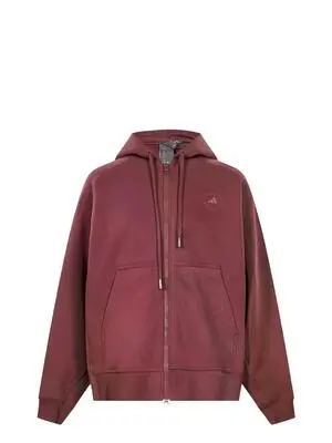 Adidas By Stella McCartney Logo-print Zip-up Hoodie - Red