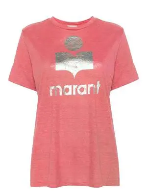 MARANT ETOILE Zewel Linen T-shirt - Pink