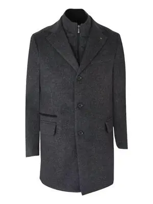 Corneliani Layered Single-breasted Coat - Grey