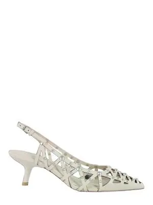 Ash Pointed-toe Stud-embellished Pumps - Neutrals