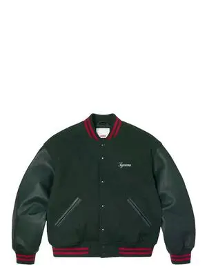 Supreme Cross Varsity Jacket - Green