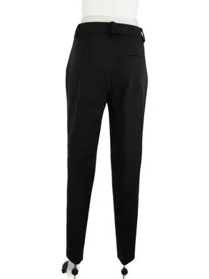 GENNY Pleated-detail Tailored Trousers - Black