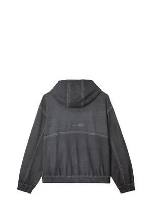 Izzue Faded Zip-up Hoodie - Grey