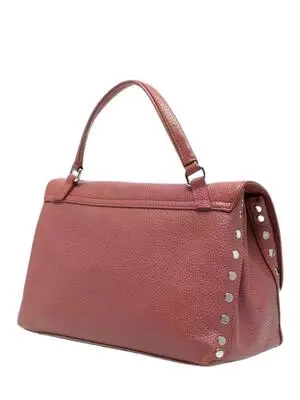 ZANELLATO Postina Daily Studded Leather Tote Bag - Red
