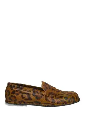 Liviana Conti Guia Leopard-print Pony-hair Loafers - Brown