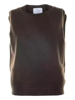 VICARIO CINQUE Sleeveless Top - Brown