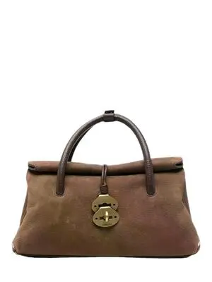ZANELLATO Small Dotta Jones Stud-embellished Tote Bag - Brown
