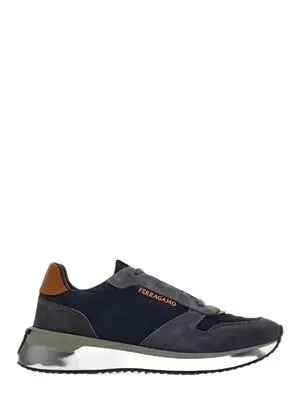 FERRAGAMO Mixed-material Sneakers - Blue