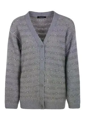 FABIANA FILIPPI Sequin-embellished Chunky-knit Cardigan