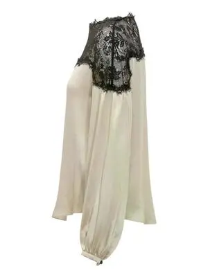 ISABEL MARANT ÉTOILE Azare Lace-trim Satin-finish Blouse