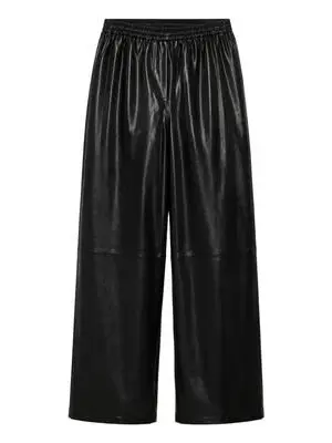 Simkhai Corrine Straight-leg Leather Trousers Black