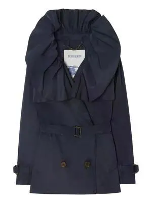 Burberry Faille Clare Trench Jacket - Blue