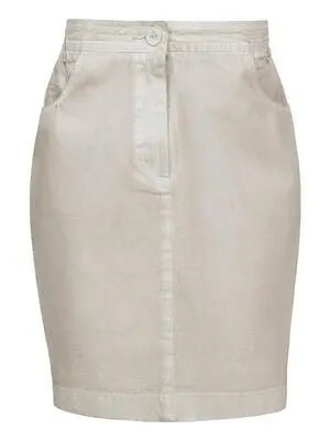 CONQUISTA Neutrals Washed Gabardine Mini Skirt - Beige