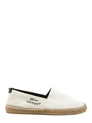 Saint Laurent Logo-embroidered Espadrilles - Neutrals