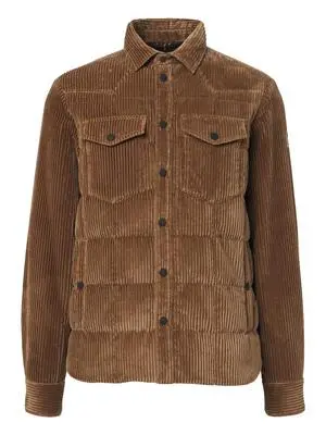 Moncler Gelt Down-paneled Cotton Corduroy Jacket - Brown