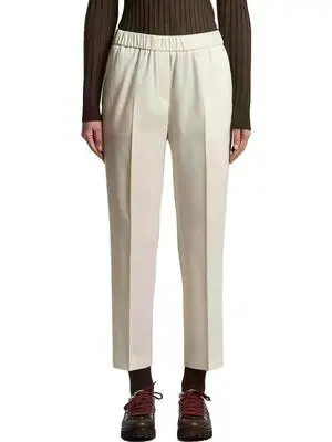 Peserico Elasticated-waistband Cropped Trousers - Neutrals