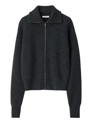 LEMAIRE Wool Zipped Cardigan - Black