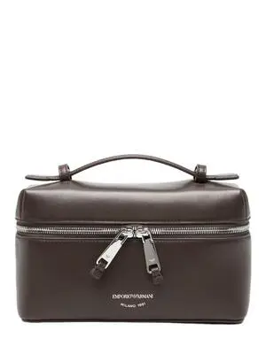 Emporio Armani Leather Vanity Case - Grey