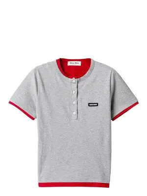Miu Miu Jersey T-shirt - Grey