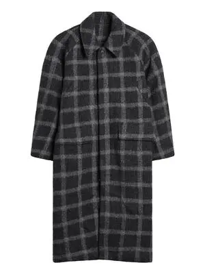GANDER Long Coat - Grey Windowpane