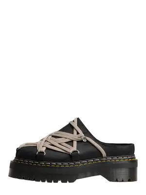 Rick Owens X Dr. Martens Quad Sole Megalace Mule - Black
