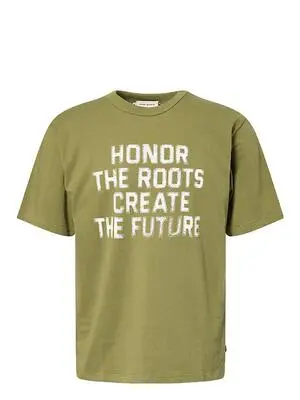 HONOR THE GIFT Honor The Roots Graphic Cotton T-shirt - Olive
