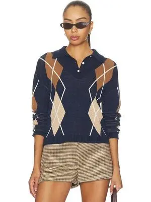 CENTRAL PARK WEST Central Park West Astrid Argyle Twofer In Multi. Size L. Also