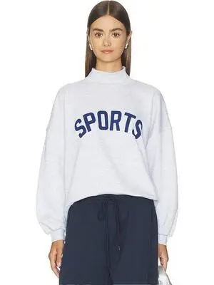 SUNNY SOMEWHERE Navy Sports Mockneck Sweater In . Also - Grey