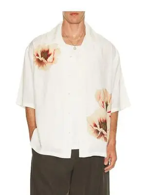 ALLSAINTS Floraison Short Sleeve Shirt In . Also - White