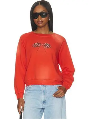 Daydreamer Ready Set Go Shrunken Raglan Sweatshirt In . Also - Red