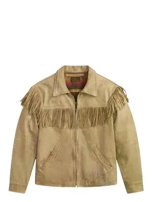 Ralph Lauren Fringe-trimmed Goat-suede Jacket - Neutrals