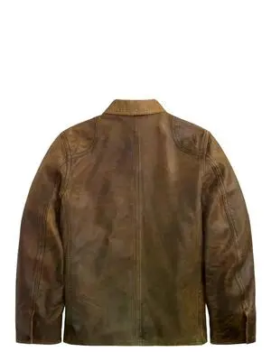 Ralph Lauren Corduroy-collar Leather Jacket - Brown