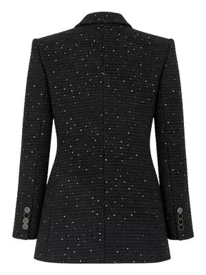 Redemption Sequin-embellished Tweed Blazer - Black