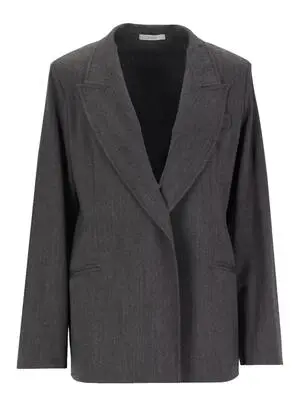 Dusan Herringbone Blazer - Grey