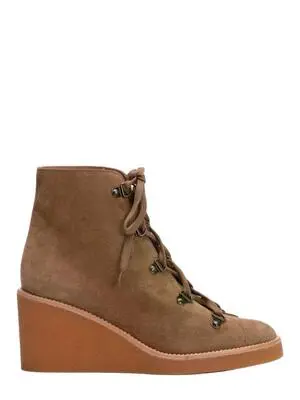 ODISSI Yara Lace-up Wedge Boots