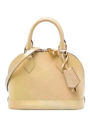 LOUIS VUITTON 2013 Monogram Vernis Alma Bb Satchel Neutrals