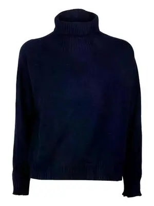 CINQUE Roll-neck Knitted Sweater - Blue