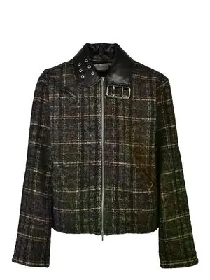 AV VATTEV Detachable-collar Wool Jacket - Brown