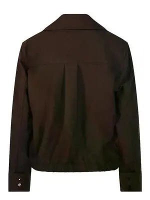 OSCAR THE COLLECTION Gryan Elasticated-hem Top - Brown