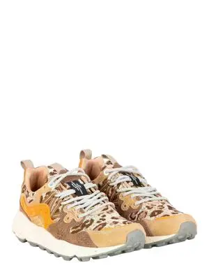 FLOWER MOUNTAIN Yamano 3 Leopard-print Sneakers - Orange